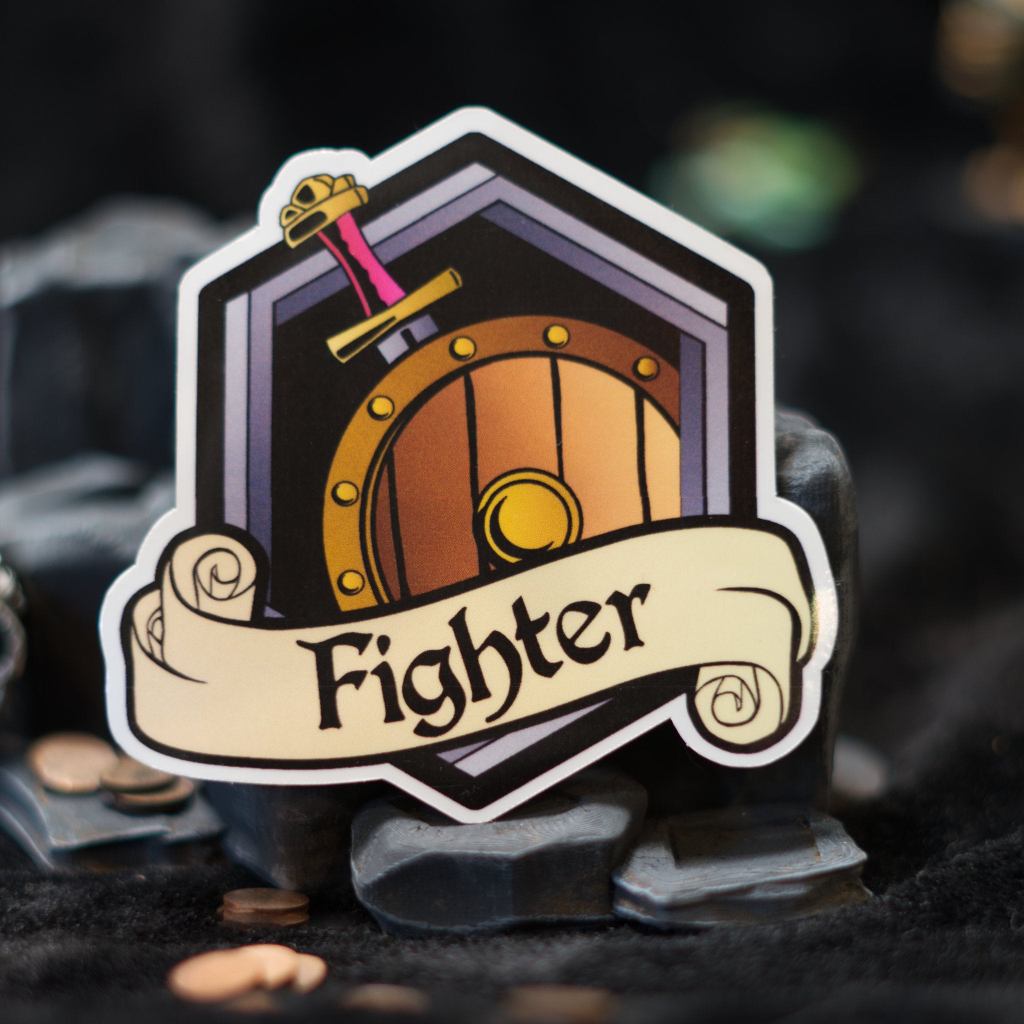 Classic Classes Sticker: Fighter – ShinyMathRocks.Shop
